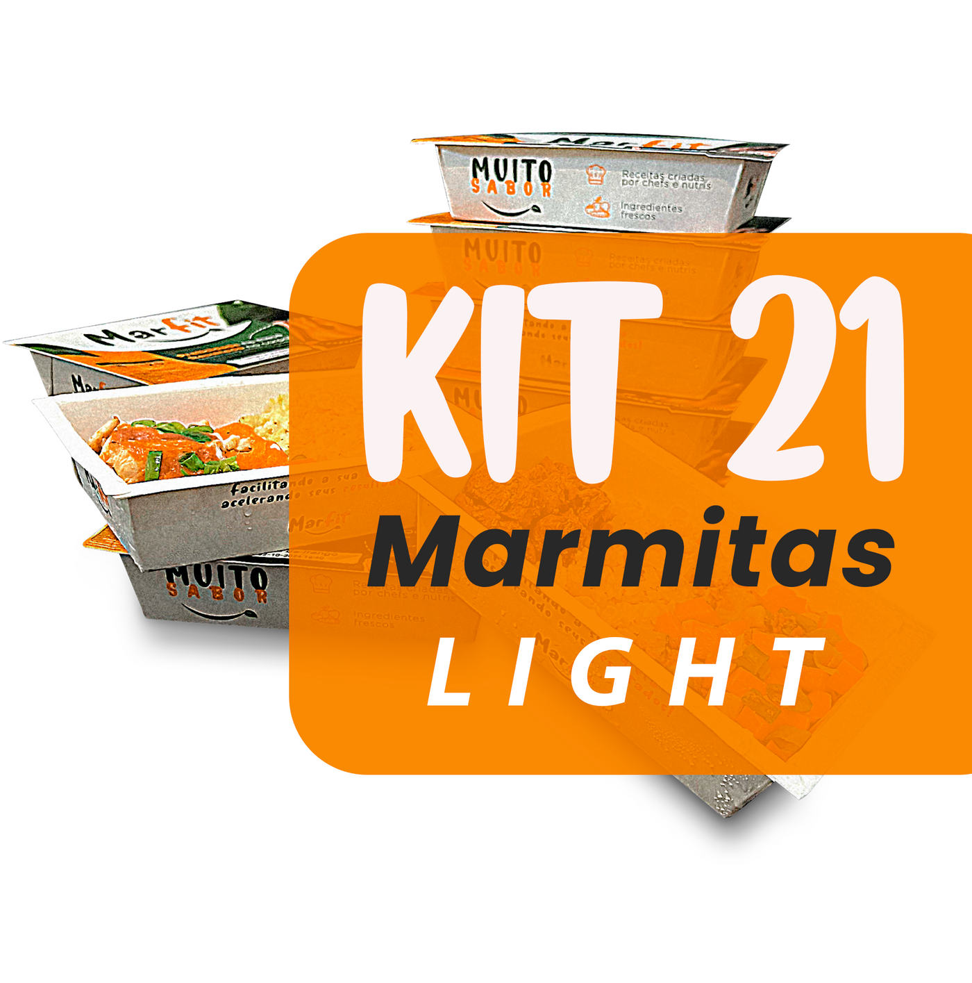 Kit Marmitas Fitness Almoço Emagrecimento 21 DIas